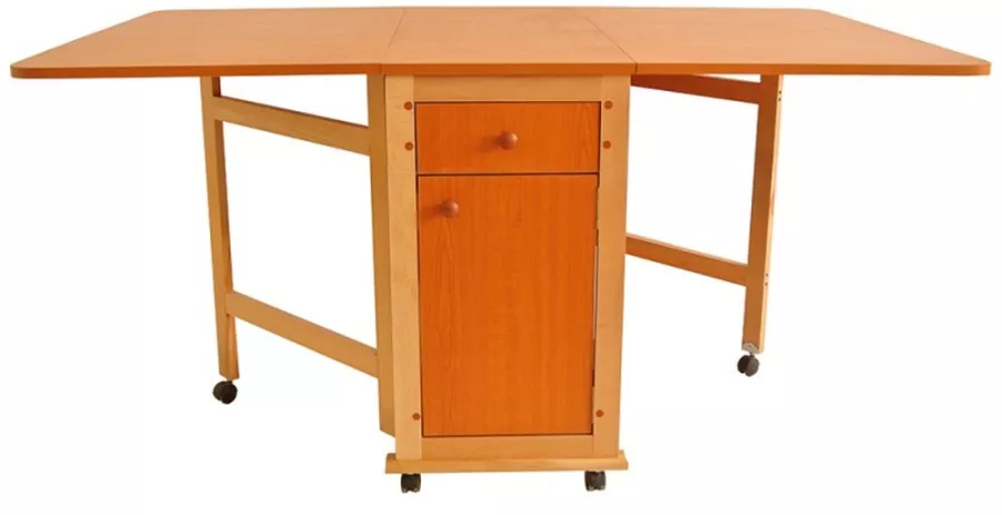 Set Masa plianta cu USA SI SERTAR cu 6 scaune pliante cires 2755 - cel.ro