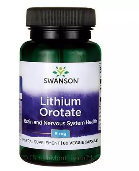 Swanson Ultra Litiu Orotat 5 Mg 60 Capsule item-re-009639 - cel.ro