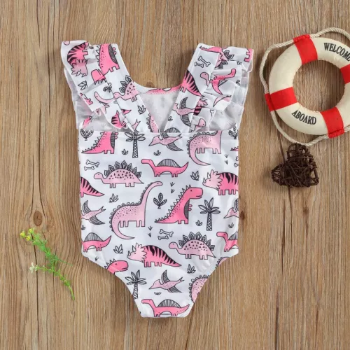 Costum de baie Jurassic Drool Marime 100 Model Frunze UPUdrl47b2u7