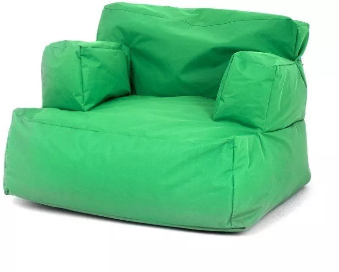 Fotoliu tip para Big Bean Bag textil umplut cu perle polistiren verde 80 x 80 x - cel.ro