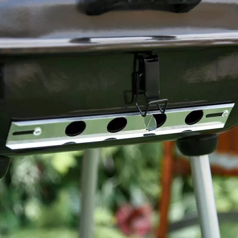 Gratar gradina cu carbuni grill dreptunghiular cu roti capac rafturi 53 ...