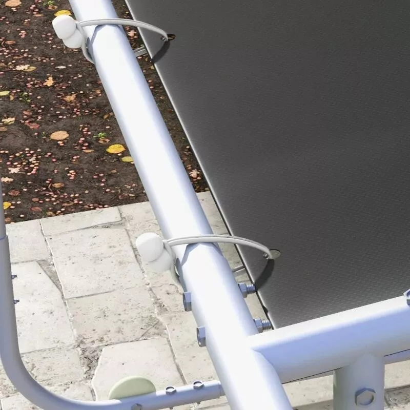 Pavilion pentru gradina/terasa cu roti cadru metalic pliabil negru - cel.ro