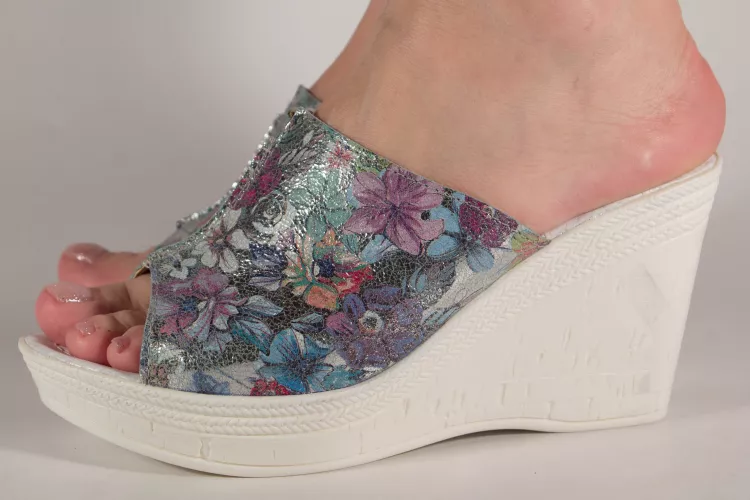 Saboti multicolor platforma piele naturala SBM7 40 SBM7__3263__47062