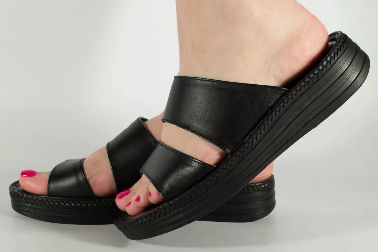 Saboti platforma negri piele naturala cod SBM4 36 SBM4__2896__44905 ...