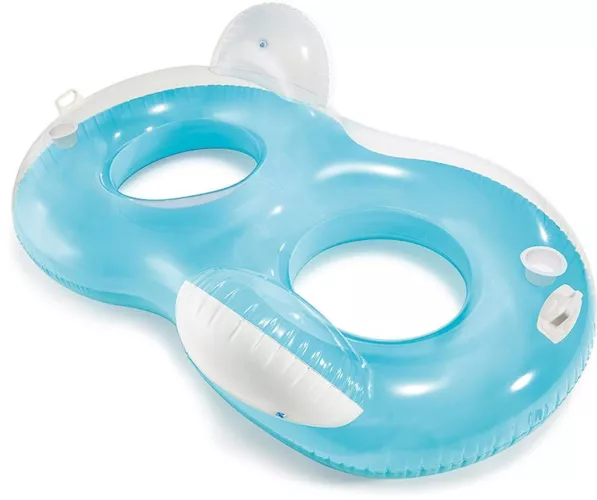 Saltea gonflabila pentru plaja 2 persoane Intex Double Back Lounge 198 x 117 cm - cel.ro