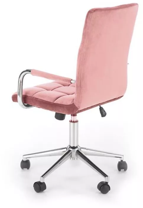 Scaun birou HM Gonzo 4 roz velvet 53x41x110 cm 4963 - cel.ro