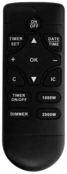 Semineu electric cu Telecomanda si 2 trepte incalzire MDF FKK18 - cel.ro