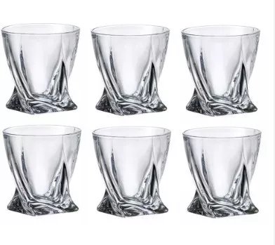 Set pahare cristal 6 piese 350 ML BOHEMIA QUADRO 071523 GM84991 - cel.ro
