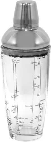 Shaker cu retete sticla 700 ml - Zokura KTSZ1343 - cel.ro