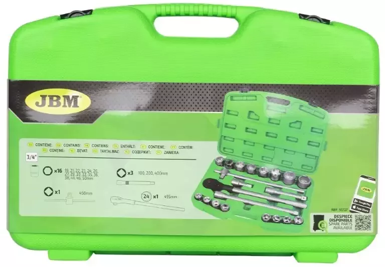 Trusa chei tubulare 3/4 hexagonale JBM-53727 - cel.ro