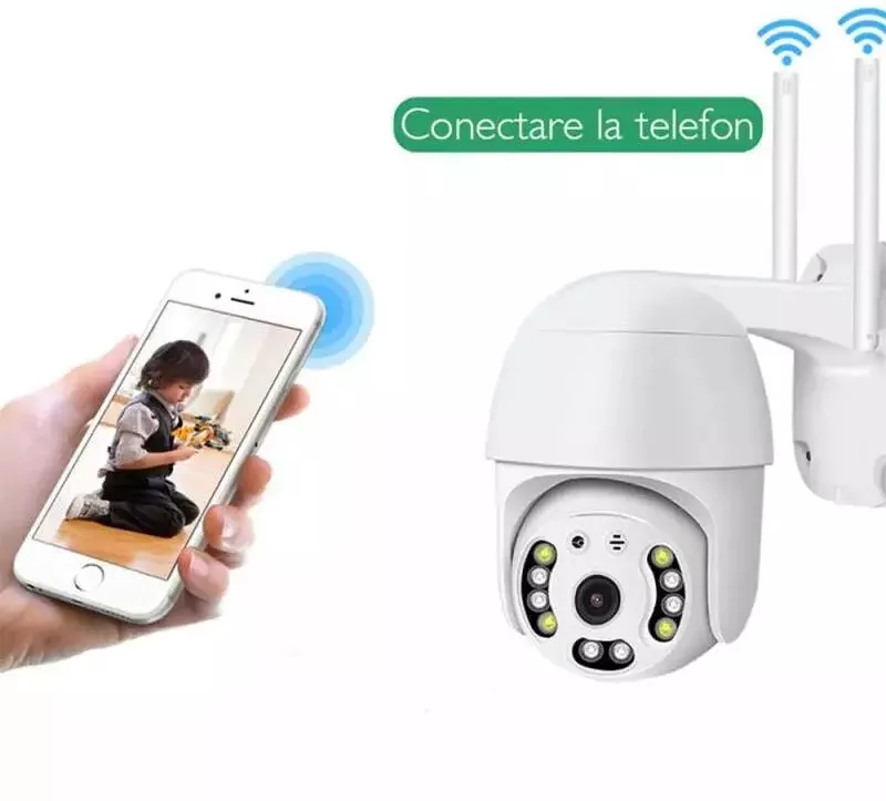 Camera Supraveghere IP SIKS Wireless 355° 1080P LED+IR Exterior ONVIF ...