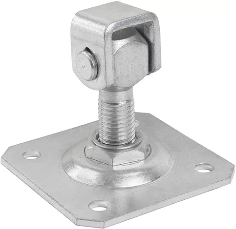 Balama reglabila zincata cu placa de fixare patrata 100x100 mm tija M20 ...