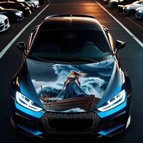 Folie Capota Auto Hood Art rezistenta la exterior marime L 180 x 130cm ...