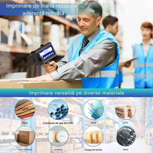 Imprimanta Inkjet AFel Imprimare Logo Coduri de Bare Date expirare ...