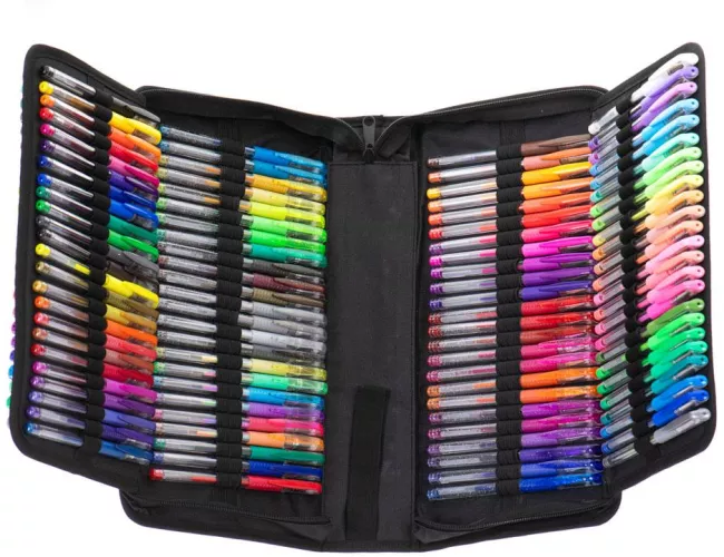 Set 242 piese Pixuri cu gel multicolor + Rezerve + Carte de colorat ...