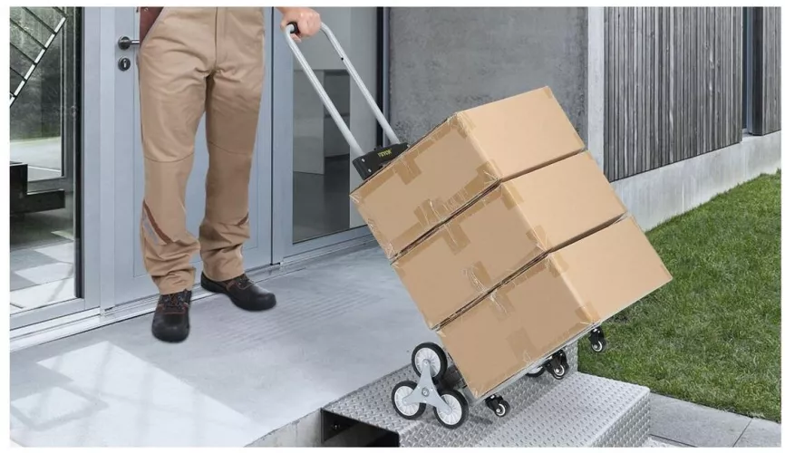 Carucior pentru urcat scarile 10 roti pliabil Capacitate 100 kg ...