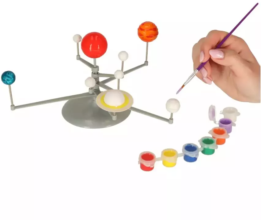 Joc educational sistem solar de colorat cu vopsea si pensula inclusa ...
