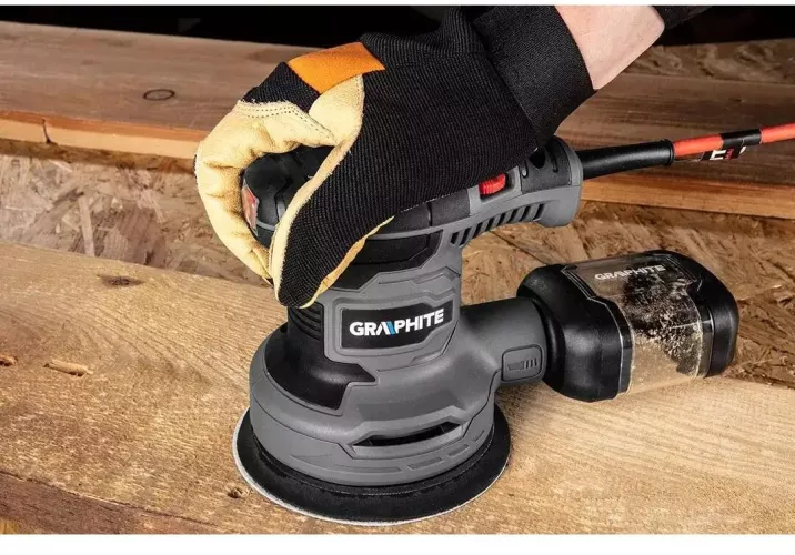Masina de slefuit orbital Graphite excentric 300 W rotund 125 mm