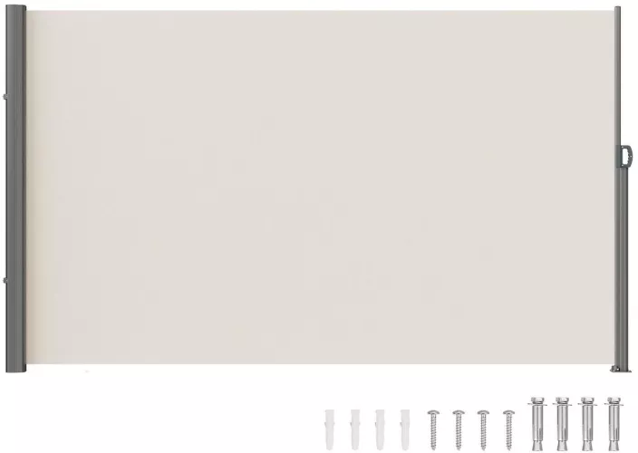 Paravan separator lateral retractabil pentru gradina 300 x 180 cm Bej ...