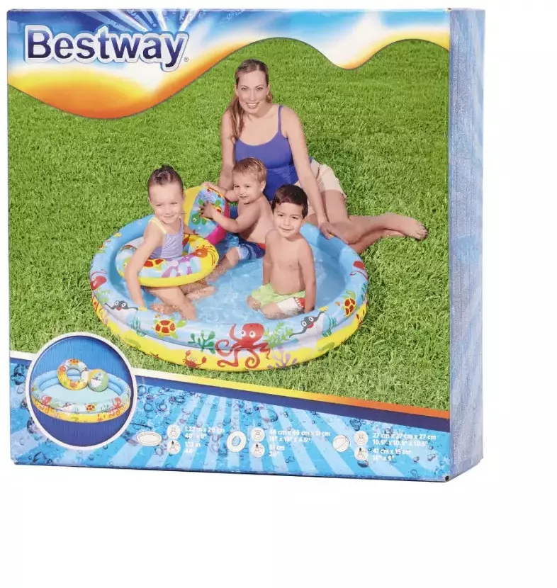 Piscina cu colac si minge gonflabila Bestway pentru copii IK237 - cel.ro