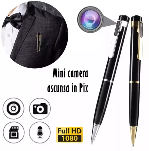 Pix Spion cu Camera 1080 Full HD si Microfon Inregistrare Audio Video ...