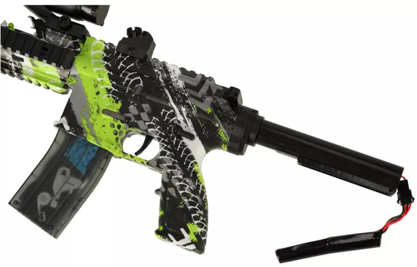 Pusca automata de jucarie cu bile din gel 7-8 mm Ochelari de Protectie ...