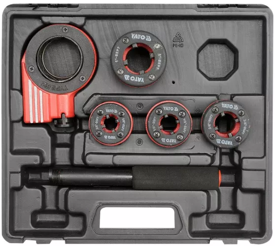 Set 4 filiere tevi Yato YT-29001 3/8-1 in cutie plastic YT-29001 - cel.ro