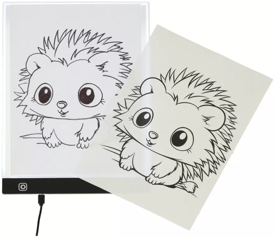 Tabla de desen A4 cu iluminare LED pentru desenat cu incarcare Micro ...