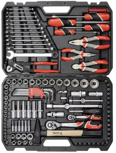 Trusa tubulare si biti cu prindere 1/4 si 1/2 Yato Crom Vanadiu 122 ...