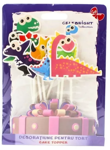 Cake Topper tort model dino party dsek_95217634 - cel.ro