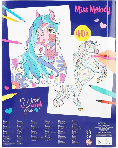 Carte de colorat 40 teme Miss Melody Colour and Design Depesche PT12452 ...