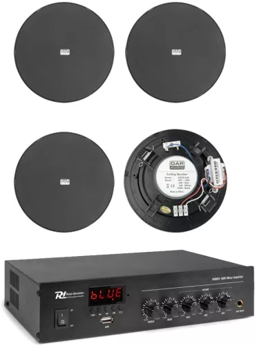 Sistem audio Ceiling Speakers 4 Negru USB FM Bluetooth 61050 - cel.ro