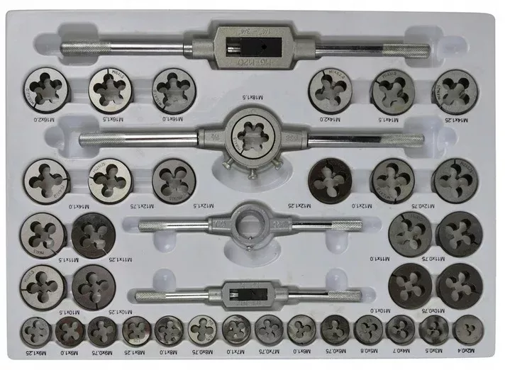 Trusa set tarozi si filiere 110 piese M2 - M14 M16 M18 S10290 vri5 ...