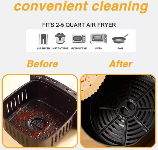 Set hartie de copt pentru friteuza cu aer cald 50 bucati unica ...