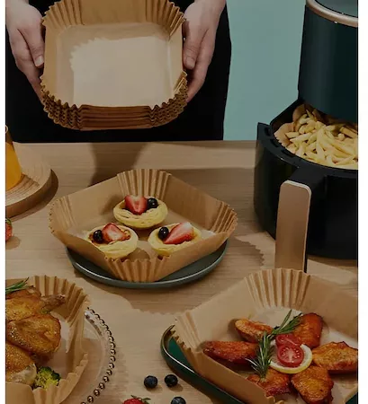 Set hartie de copt pentru friteuza cu aer cald 50 bucati unica ...