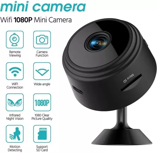 Mini Camera Profesionala Magnetica Full HD Microfon Detectarea Miscarii ...