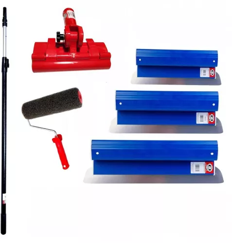 Set 3 gletiere profesionale inox 40 60 80 cm suport maner telescopic 1. ...