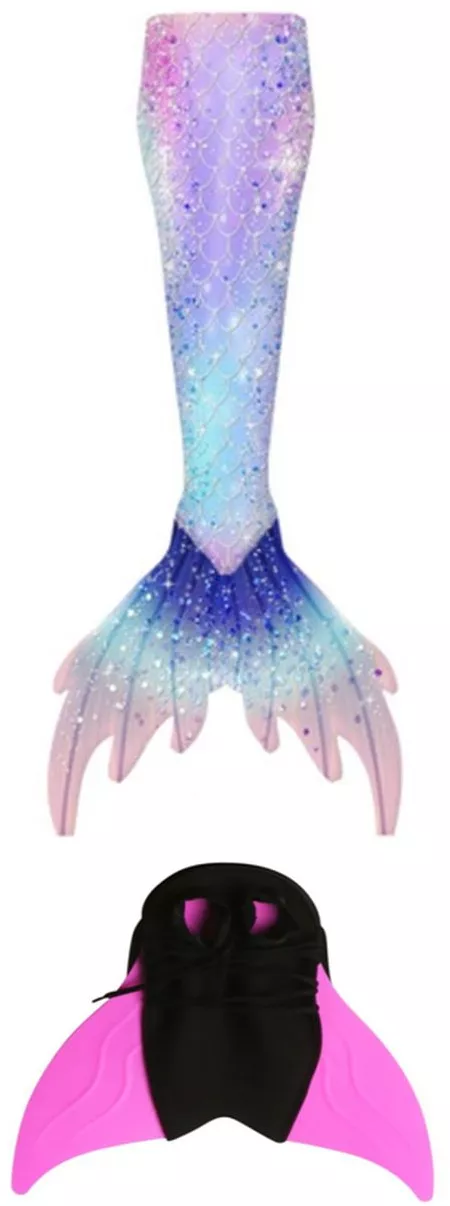 Set 4 piese Costum Sirena THK include top slip coada sirena si ...