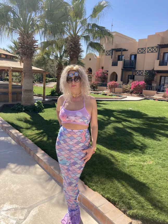 Set 7 piese Costum baie Sirena Printesa Ariel THK® coada sirena slip ...