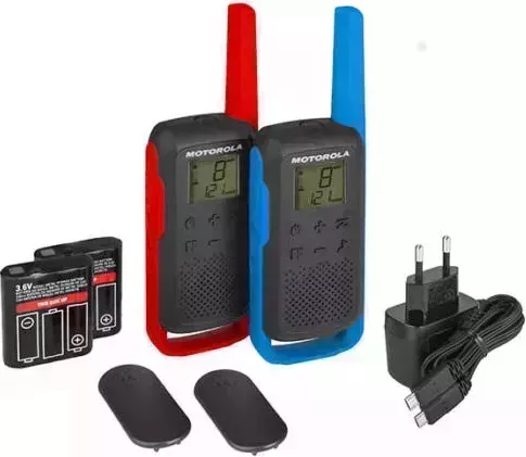 Statie radio PMR portabila Motorola TALKABOUT T62 Rosu/Albastru set 2 ...
