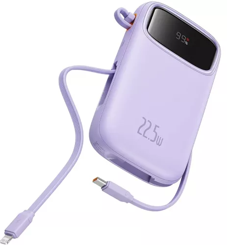 Acumulator Extern 2x Lightning 3x Type-C 2x USB 22.5W 20000mAh + Cablu ...