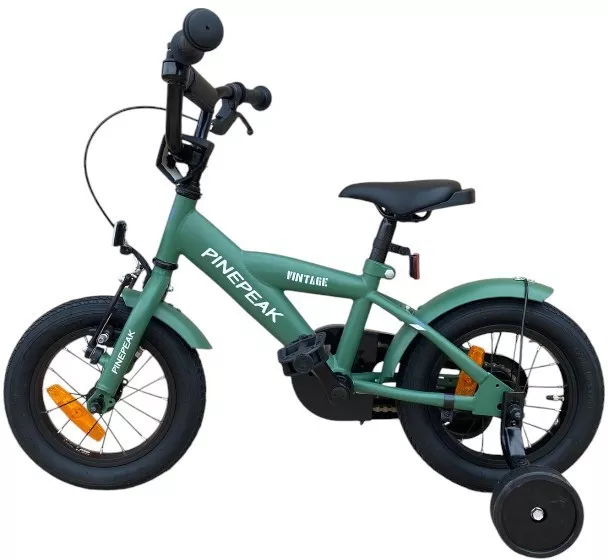 Bicicleta 12 inch cadru otel 20 cm roti ajutatoare v-brake scaun si ...
