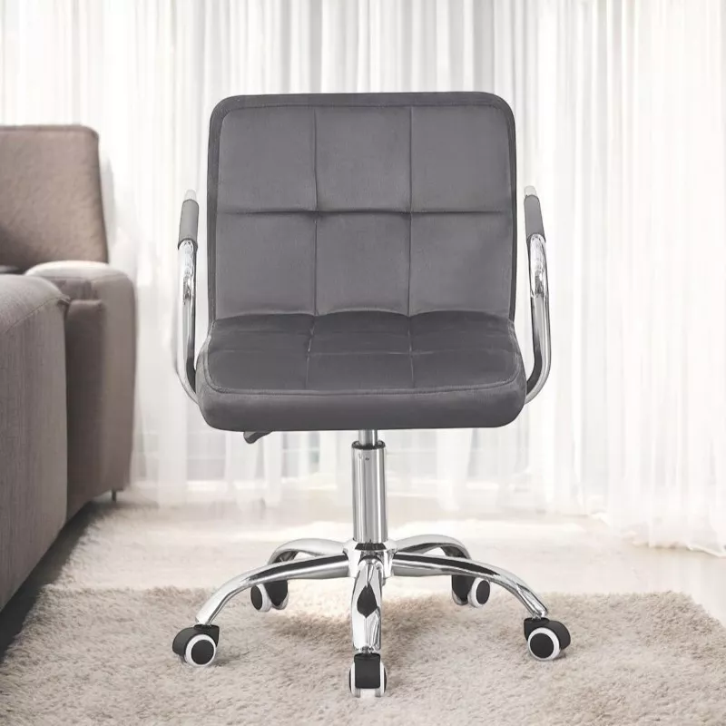 Scaun de birou conferinte inaltime 78x90 cm baza si manere cromate roti ...