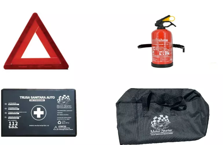 Kit siguranta auto omologat R.A.R. - Stingator P1 Trusa Medicala Geanta ...