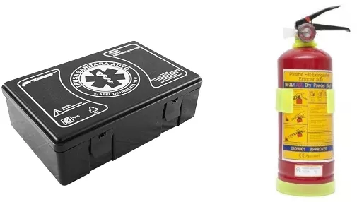 Kit siguranta rutiera 5 ani valabil Trusa medicala auto prim ajutor ...