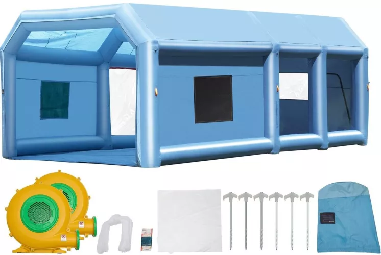 Cabina de vopsit gonflabila 2 x suflante 750/1000W dimensiune ...