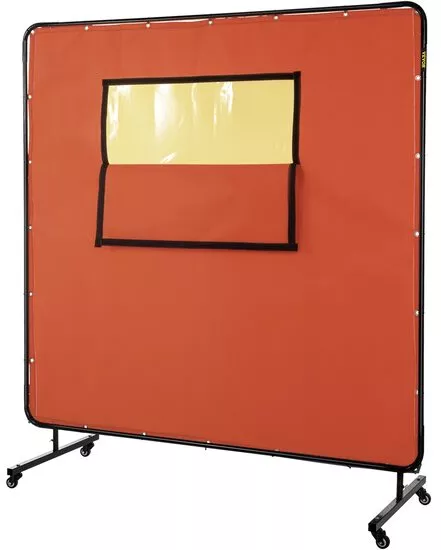 Perdea sudura impotriva scanteilor cu cadru otel 183x183 cm 4 x roti ...