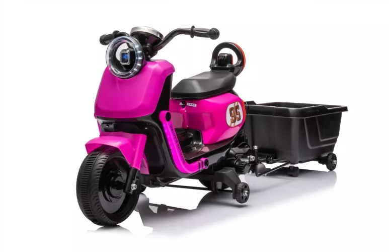 Scuter electric pentru copii cu remorca si telecomanda Kinderauto ...