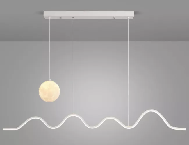 Lustra living LuminiLux Alb 120cm Metal LED 5g5y_955236082 - cel.ro