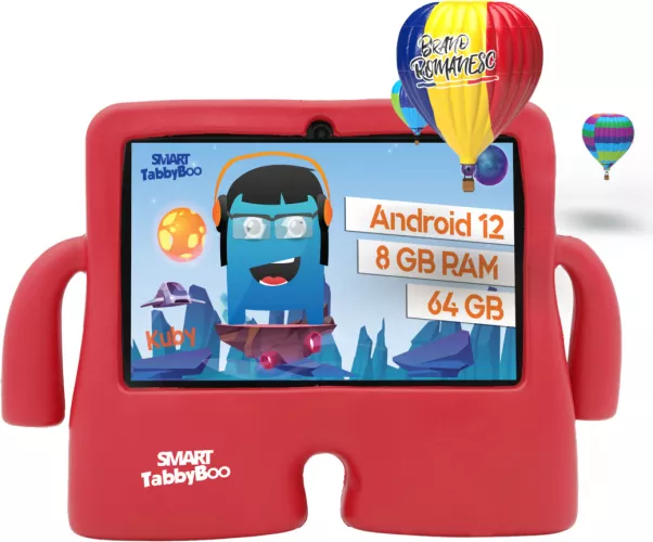 Tableta copii SMART TabbyBoo Kuby PRO rosu ecran 7&rdquo IPS 1000 ...
